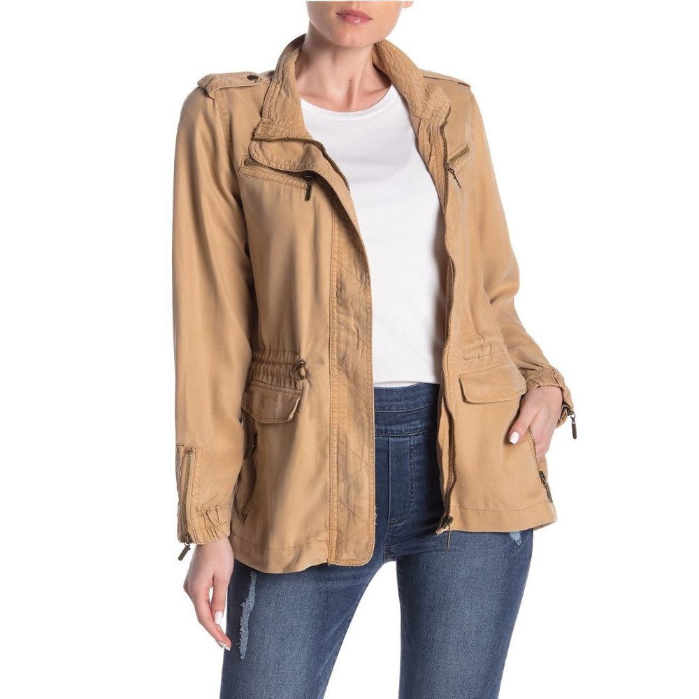 Max Jeans Khaki Utility Jacket - Gem
